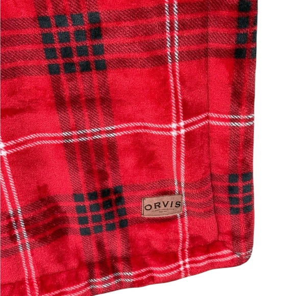 Orvis | Bedding | Orvis Luxe Throw Red Plaid 6 X 70 Inch 00 Polyester ...